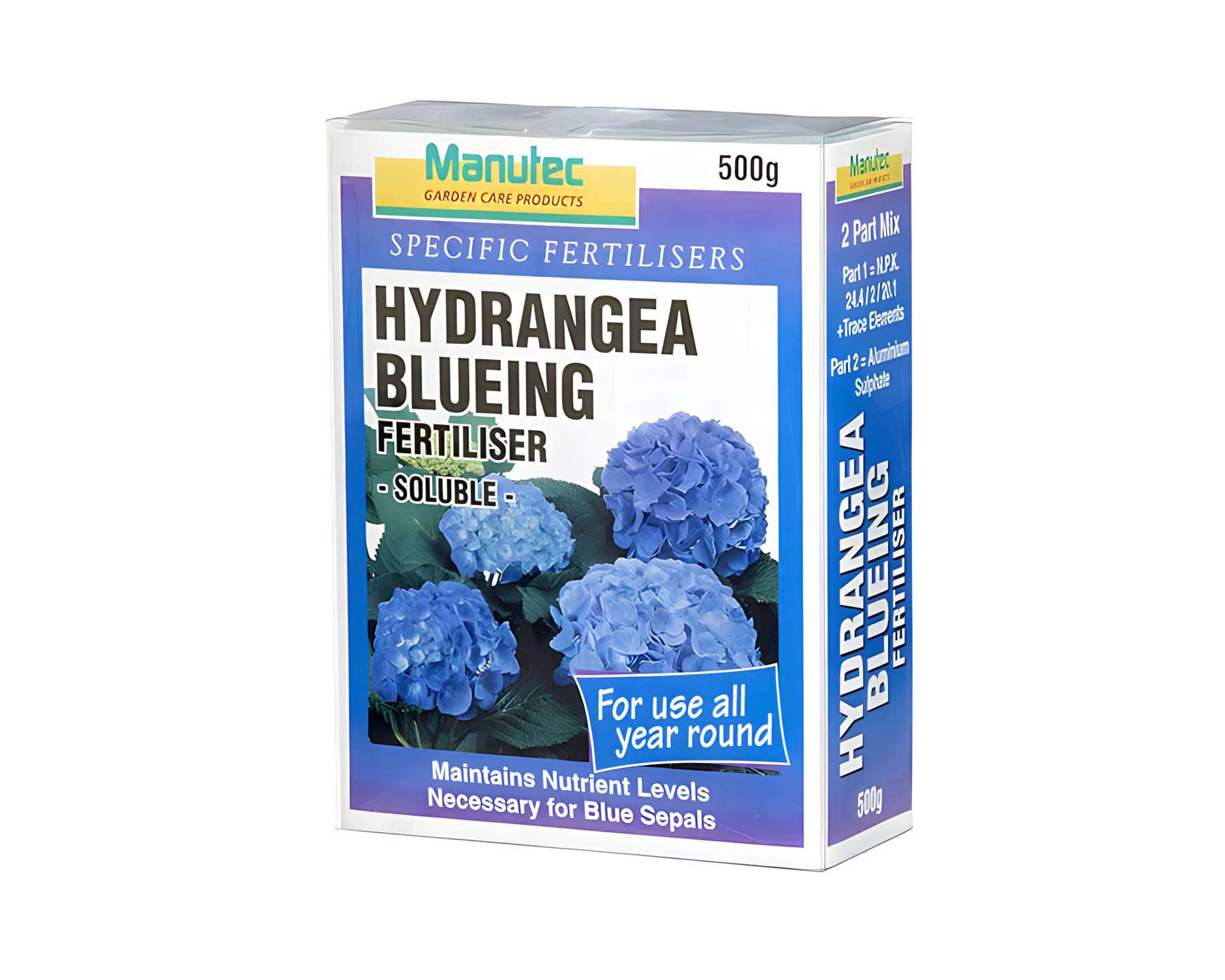 Manutec Hydrangea Blueing Fertiliser 500g – Entell Garden